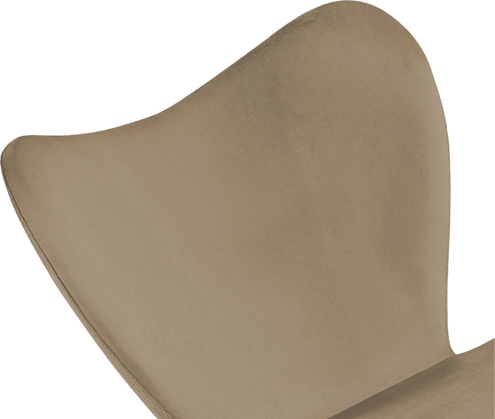 Sada 2 jídelních židlí Maika samet – taupe