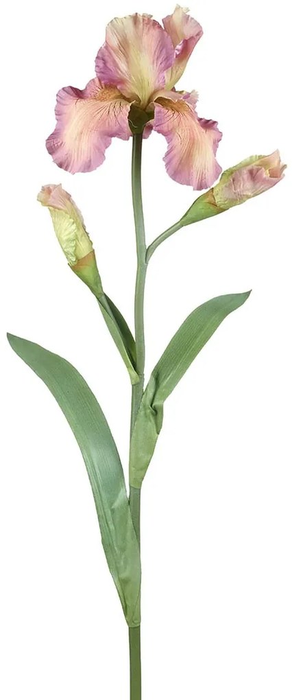 Dekorace umělý růžovo-fialový kosatec Iris Pale - 81 cm