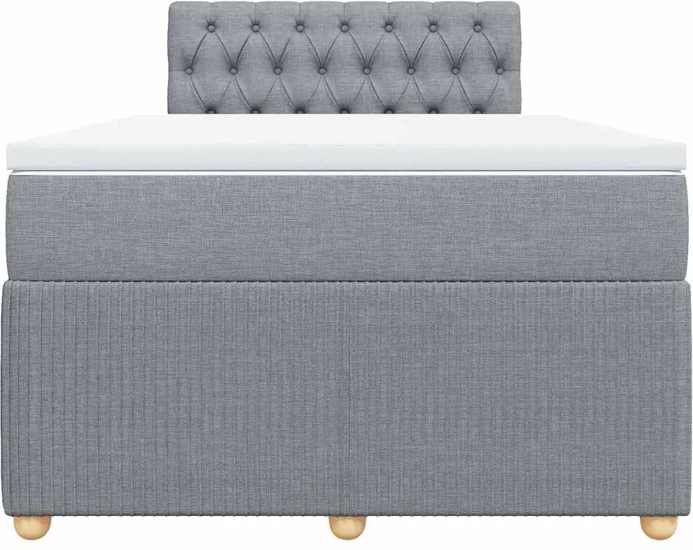 Box spring postel s matrací světle šedá 120 x 200 cm textil 3287430