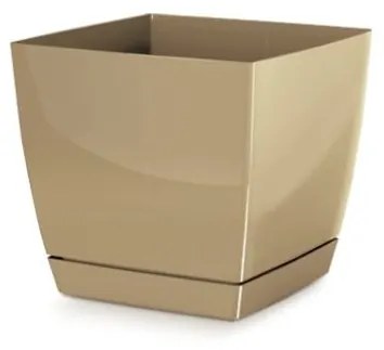 PROSPERPLAST Květináč - COUBI SQUARE P Průměr: 24 cm, Barva: grafit