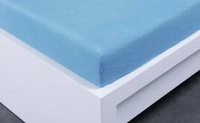 XPOSE ® Froté prostěradlo Exclusive dvoulůžko - světle modrá 160x200 cm