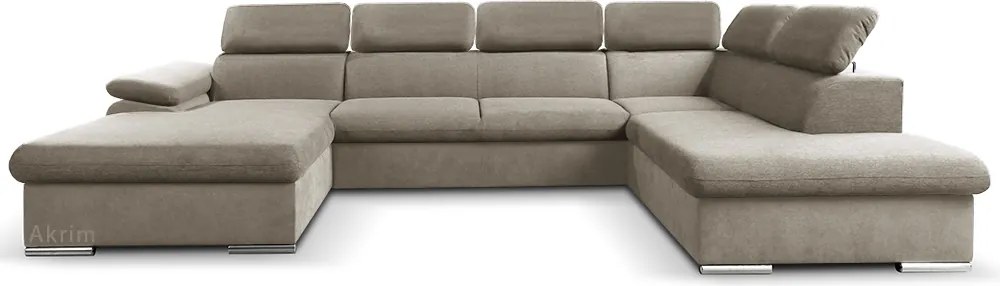 Sedací souprava COOL II | 191x343x220 cm | rozkládací + 2x úložný prostor | LEVÁ | lounge 03 šedobéžová