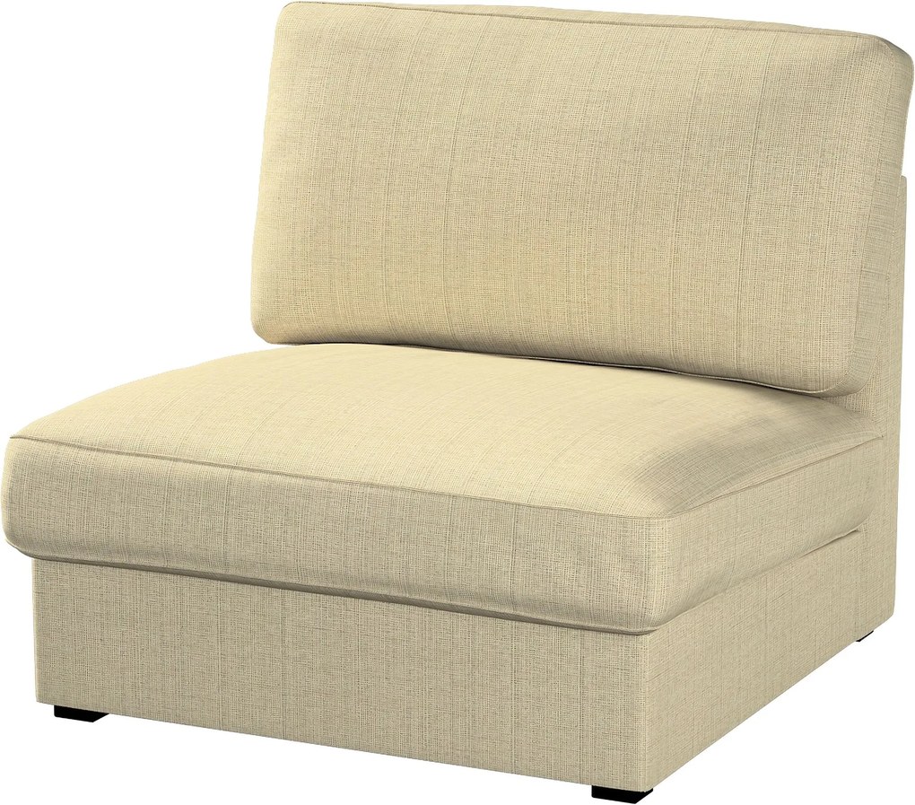 Potah na neskládací křeslo IKEA Kivik barva béžová látka pletený vzor
