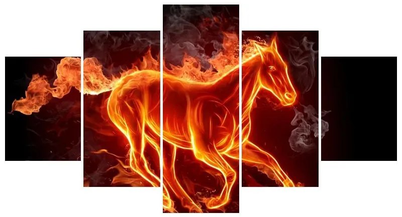 Obraz ohnivého koně (150x80 cm), 40 dalších rozměrů
