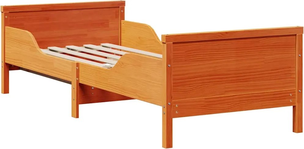 Rám postele s rozšiřitelnou matrací s čelo Hnědá 80 x 200 cm 3385945
