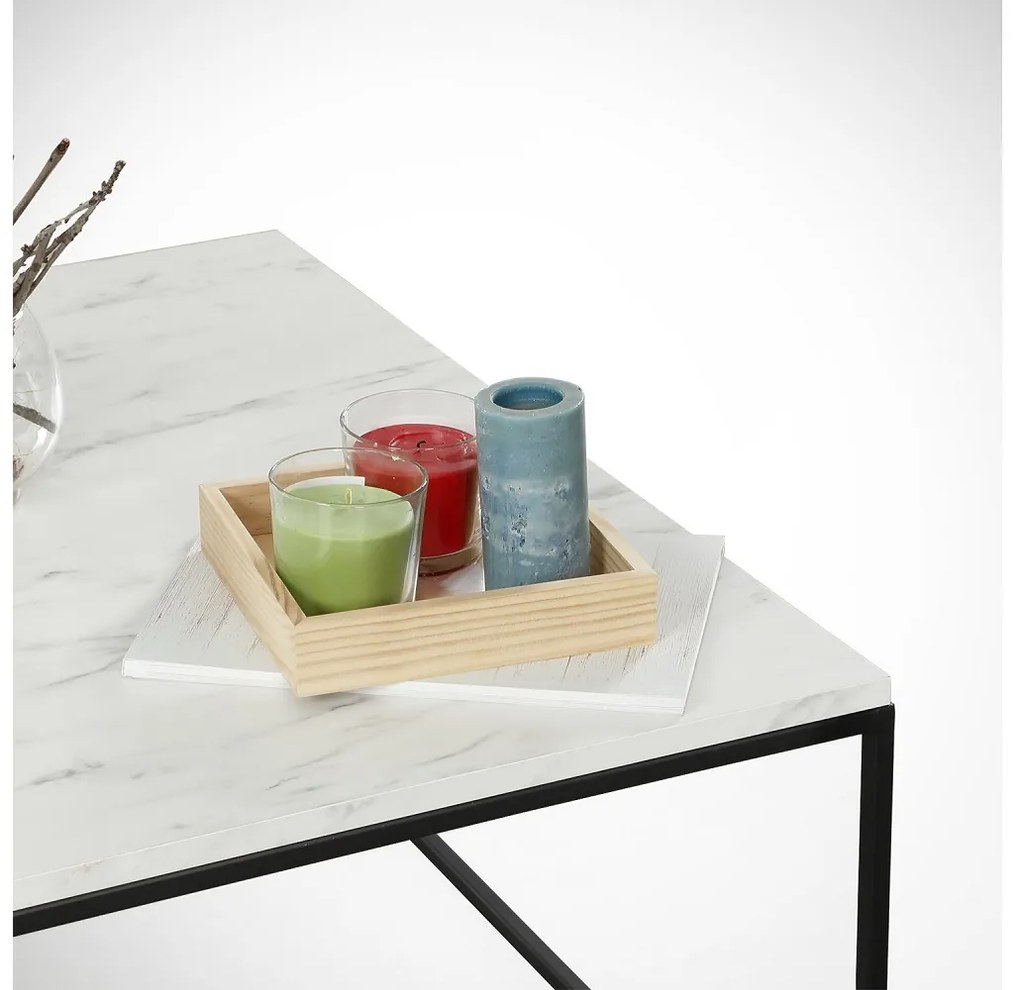 Designový konferenční stolek Oihane 75 cm bílý mramor