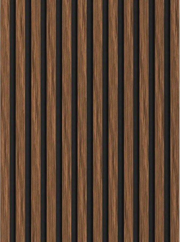Mexen Lam-F akustické stěnové lamely 275 x 30 cm, plsť 8 mm, technická dýha, Rubinová mahagon - S105-275307-3015-013