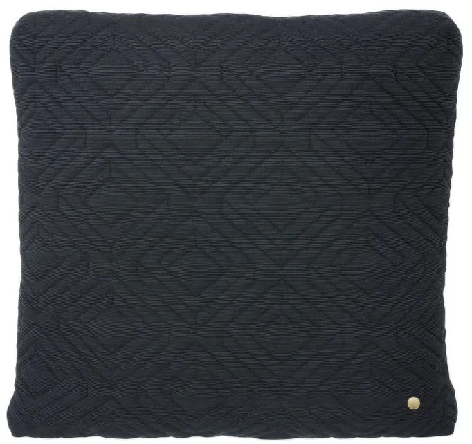 Ferm Living Polštář Quilt Cushion 45x45, Dark Grey