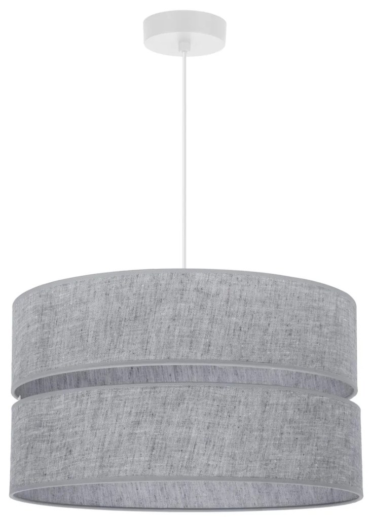 Závěsné svítidlo Jen, 1x šedé textilní stínítko, (fi 40 cm), w