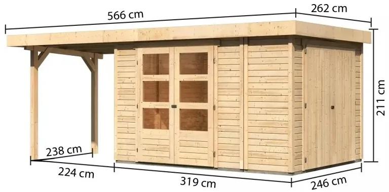 Dřevěný zahradní domek RETOLA 4 Lanitplast 578 cm