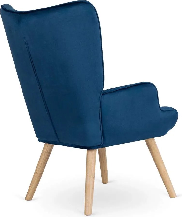 Křeslo Hatren Velvet, modrá