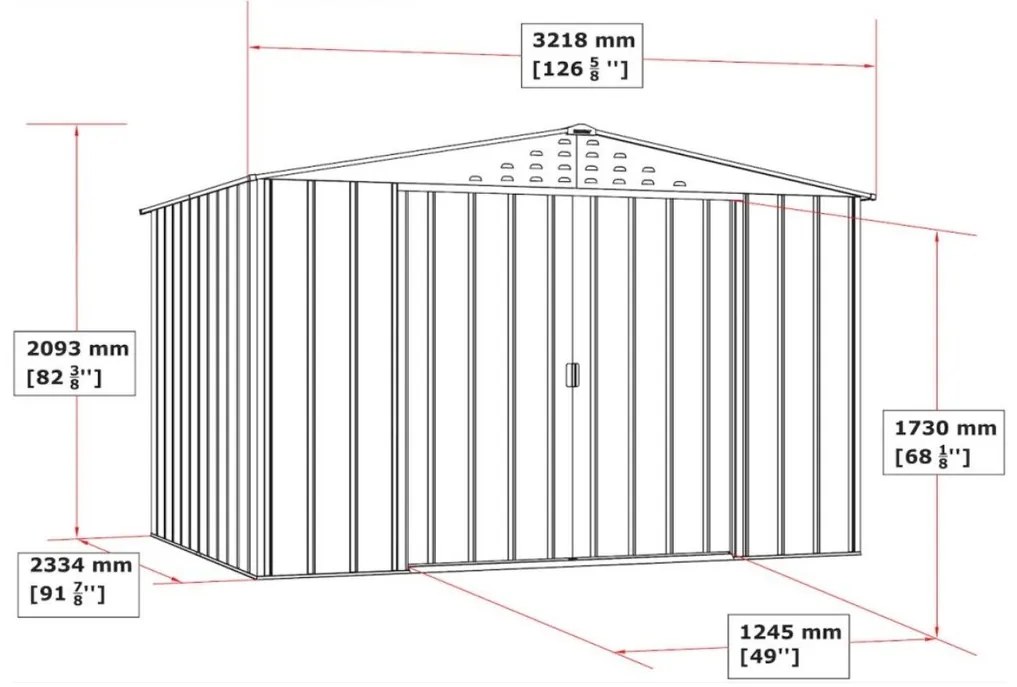 DURAMAX Zahradní domek Duramax COLOSSUS TOP 7,8 m&sup2; - dekor dub 05245