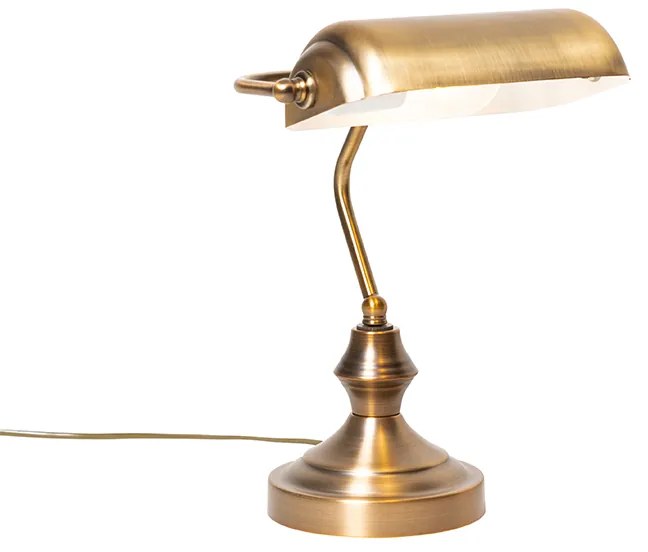Klasická stolní lampa/lampička notáře bronzová - Banker Biano.cz