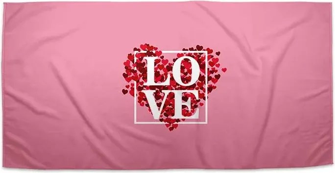 Sablio Ručník I Love you 3 - 70x140 cm