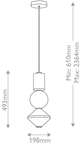 Alora Mood ALM-BIJOU-P3-GD - LED Lustr na lanku BIJOU LED/20W/230V 3000K zlatá