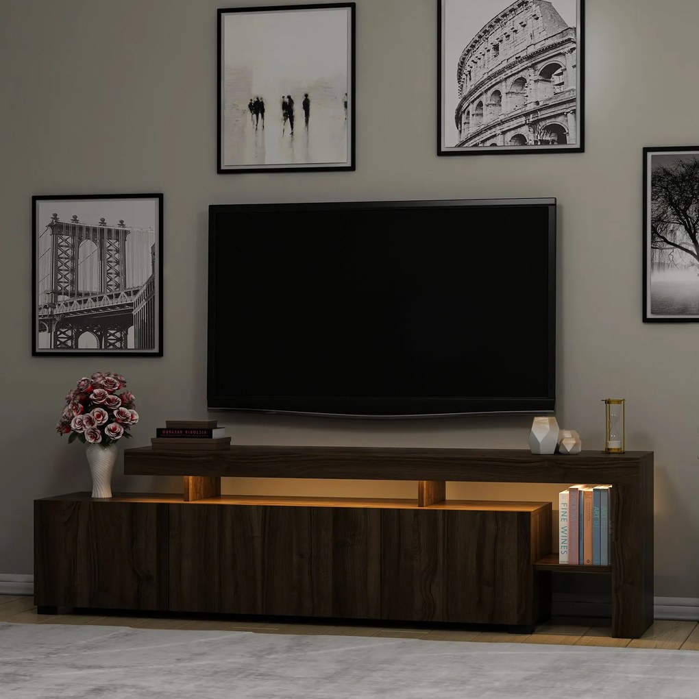 Hanah Home TV stolek Beliz - Walnut, Ořech