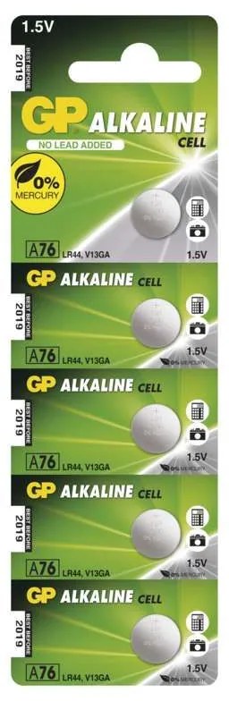 GP Batteries Alkalická knoflíková baterie GP LR44 A76F 5 ks