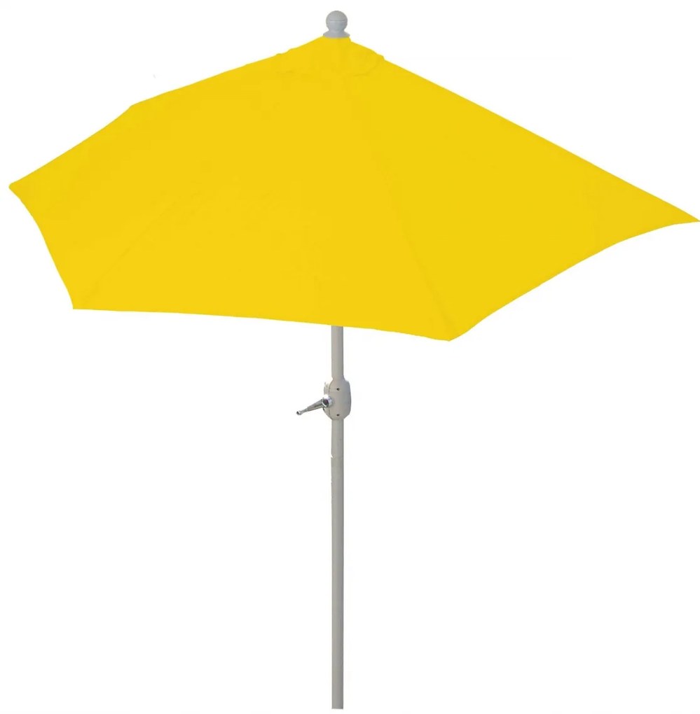 Slunečník půlkruh Parla 270 cm bez stojanu - polyester/hliník - žlutá