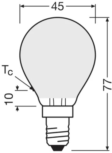LED žárovka E14 OSRAM 2,2W (25W) teplá bílá (2700K) stmívatelná