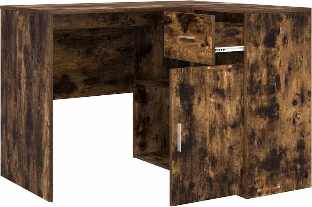 Rohový psací stůl se zásuvkou Kouřový dub 102 x 88 x 75 cm 3337277