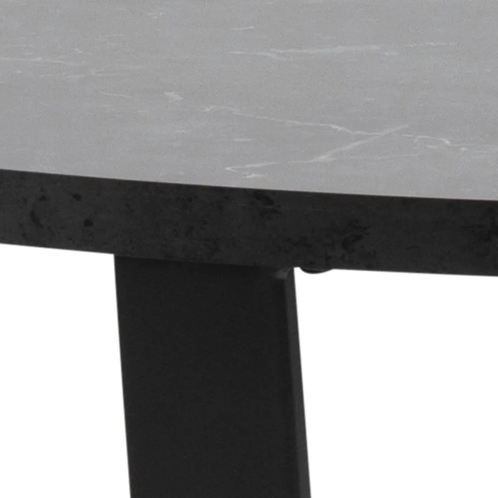 ACTONA Kulatý jídelní stůl AMBLE černý ⌀110 cm