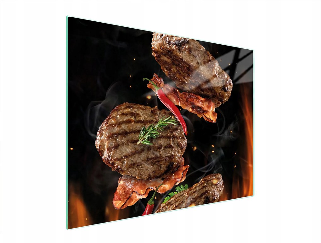 Skleněná Krájecí Deska 52x40 Grill Tvrzené Sklo
