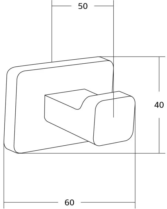 Mexen příslušenství, ASIS držák na ručníky, 1-háček, černá, 7017635-70