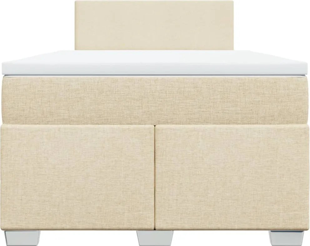 Box spring postel s matrací krémová 120x190 cm textil 3288125