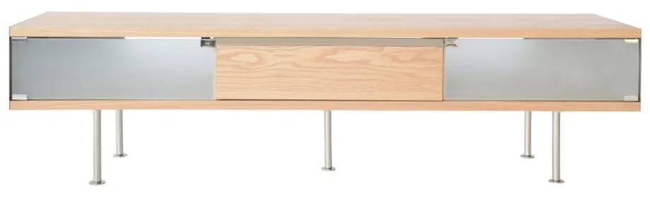 TV stolek s detaily z dubové dýhy RGE Frank, šířka 180 cm