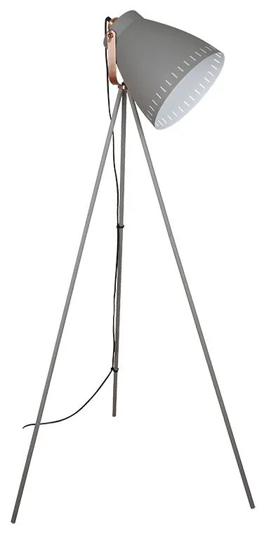 Solight stojací lampa Torino, trojnožka, 145cm, E27, šedá