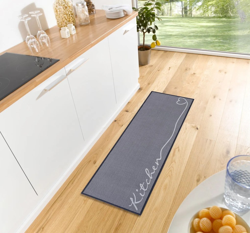 Hanse Home, Koberec běhoun Cook & Clean 105393 Grey, 50x150, šedá, kuchyně