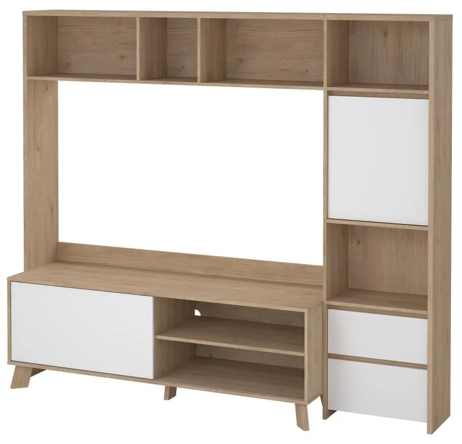 Tvilum TV stěna Nerea 320 jackson hickory/bílý lesk