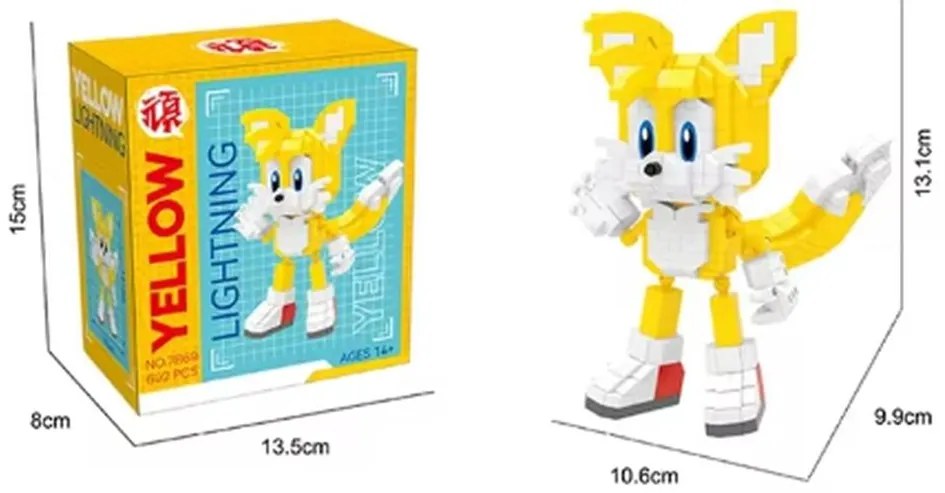 Stavebnice Ježek Sonic Varianta: Žlutá