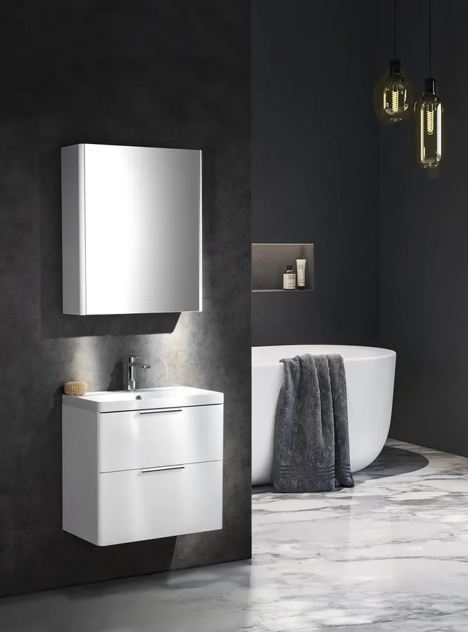 Aqualine Aqualine, DENEB galerka 60x70x18cm, bílá mat, DN060
