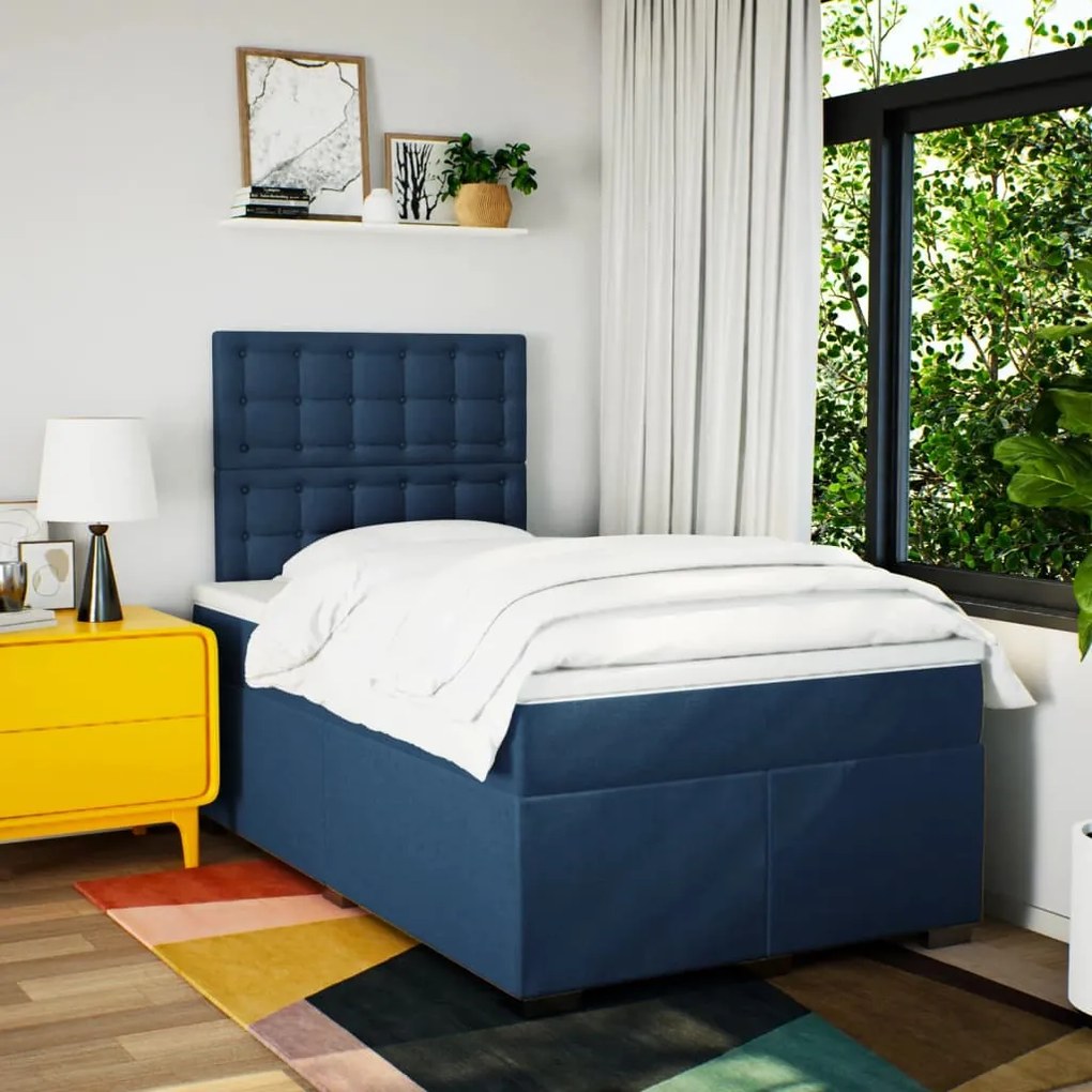 Box spring postel s matrací černá 120x190 cm textil 3292747