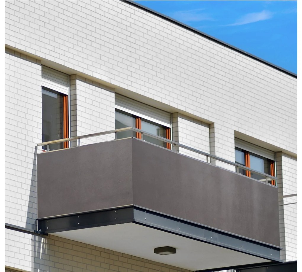 Balkonová zástěna OSLO grafitová, výška 80 cm, šířka různé rozměry MyBestHome Rozměr: 80x500 cm rozteč 50 cm