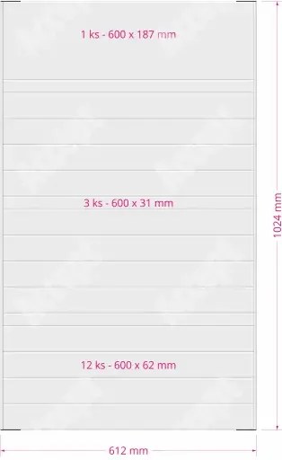 ACCEPT Hlavní orientační tabule ACS 005 (612 x 1024 mm) - stříbrná tabule
