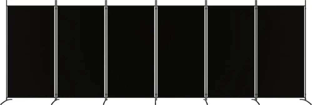 vidaXL 6dílný paraván 520x180 cm textil [350273] Barva: Hnědá