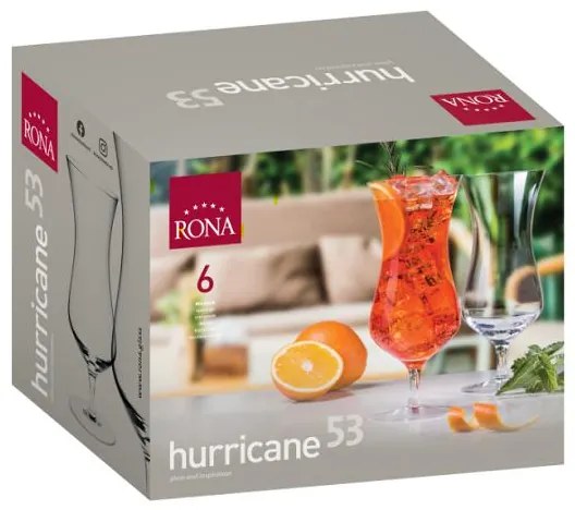 Rona HURRICANE sklenice na koktejly 530 ml, 6 ks