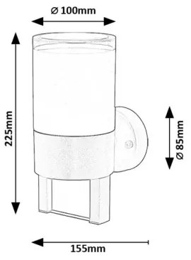 Rabalux 77130 - LED Venkovní nástěnné svítidlo LEITHA LED/12W/230V IP44