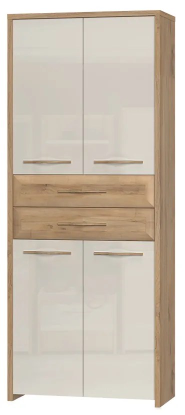 Předsíňová sestava Gala - ořech pacific/béžová lesk 6