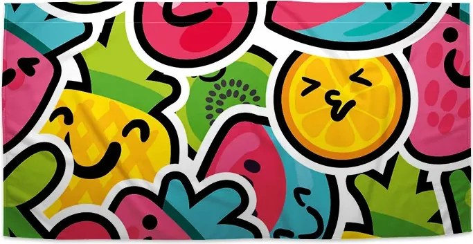 Sablio Ručník Veselé ovoce - 70x140 cm