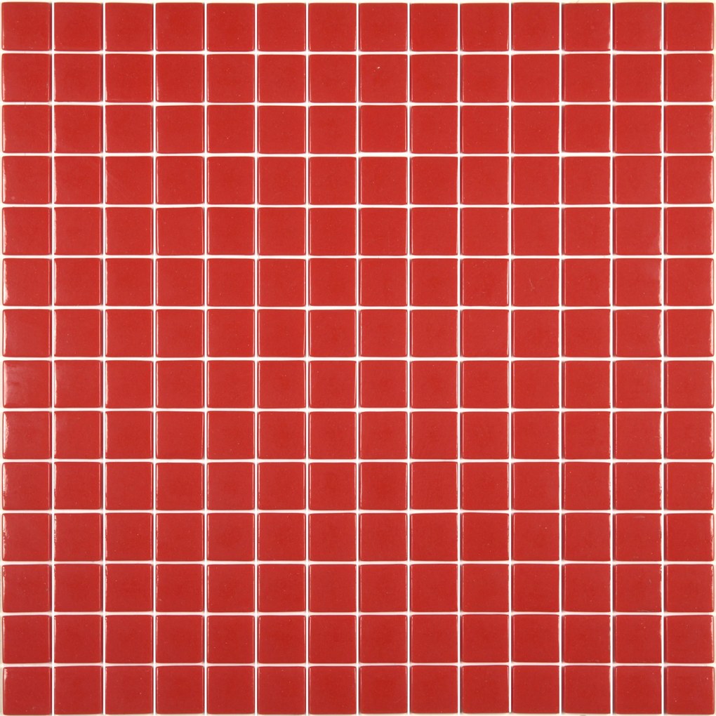 Hisbalit Skleněná mozaika červená Mozaika 176F LESK 2,5x2,5 2,5x2,5 (33,3x33,3) cm - 25176FLH
