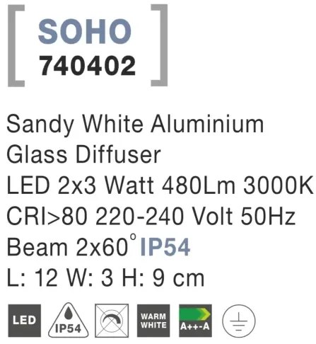 Venkovní LED svítidlo Soho 12 bílé