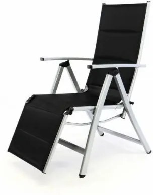 DELUXE polohovatelná zahradní židle s opěrkou nohou OEM D35364