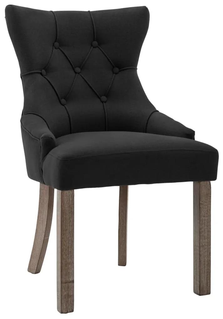 Jídelní židle 6 ks černé textil,  3058304