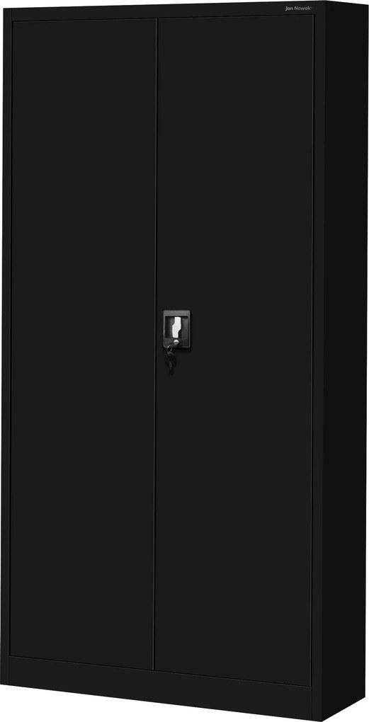 Dílenská skříň s perforovanými panely a zásuvkami, černá, 920x1850x500 mm: DAREK All Black