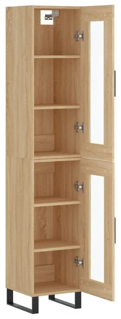 Skříň highboard dub sonoma 34,5 x 34 x 180 cm kompozitní dřevo