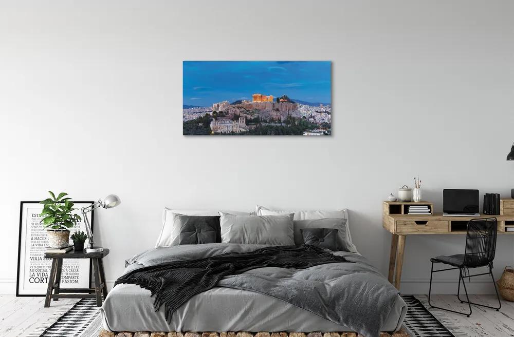 Obrazy na plátně Řecko Panorama v Aténách 140x70 cm