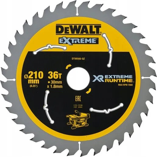 DT99566 Dewalt Kotouč 210 MM Pro Tvrdé Dřevo, Překližka, Laminát, Mdf Desky
